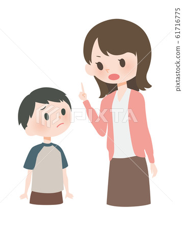 Mother scolding her child - Stock Illustration [61716775] - PIXTA