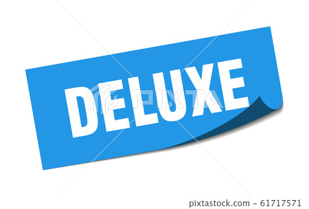 deluxe sticker. deluxe square sign. deluxe. peeler - Stock Illustration ...