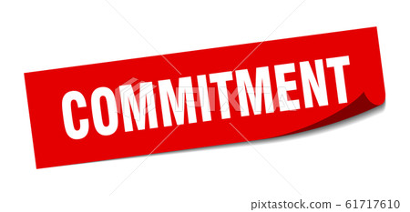 commitment sticker. commitment square sign. - Stock Illustration ...