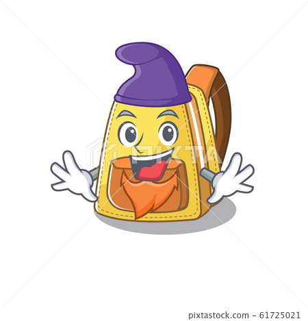 Funny kids school backpack cartoon mascot... - Stock Illustration ...
