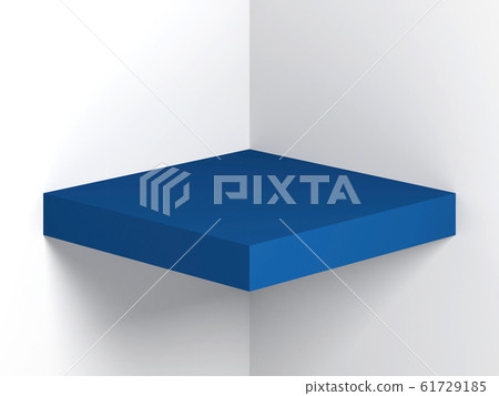 Blue box installation. 3d render illustration - Stock Illustration ...