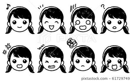 Facial expression stamp set 2 - Stock Illustration [61729749] - PIXTA