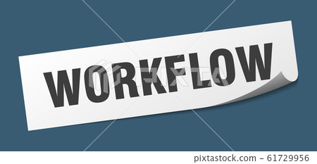 workflow sticker. workflow square sign. workflow. - Stock Illustration ...