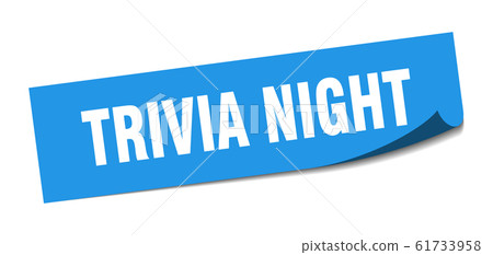 trivia night sticker. trivia night square sign. - Stock Illustration ...