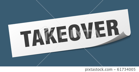 takeover sticker. takeover square sign. takeover. - Stock Illustration ...