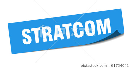 stratcom sticker. stratcom square sign. stratcom. - Stock Illustration ...