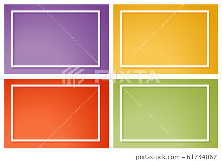 Four backgrounds with frame - Stock Illustration [61734067] - PIXTA
