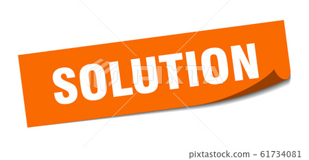 solution sticker. solution square sign. solution.-插圖素材 [61734081] - PIXTA圖庫