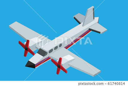 small private airline isometric model new air - Stock Illustration ...