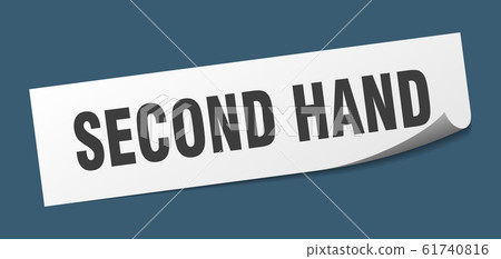 second hand sticker. second hand square sign. - Stock Illustration ...