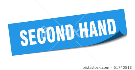 second hand sticker. second hand square sign. - Stock Illustration ...