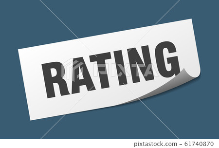 rating sticker. rating square sign. rating. peeler - Stock Illustration ...