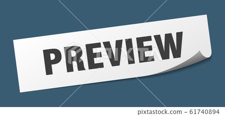 preview sticker. preview square sign. preview. - Stock Illustration ...