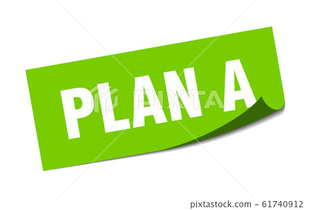 plan a sticker. plan a square sign. plan a. peeler - Stock Illustration ...