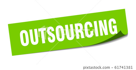 outsourcing sticker. outsourcing square sign. - Stock Illustration ...