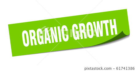 organic growth sticker. organic growth square - Stock Illustration ...