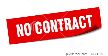 no contract sticker. no contract square sign. no - Stock Illustration ...