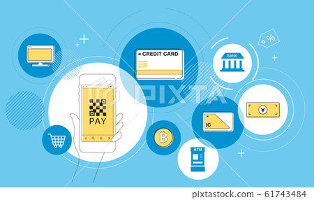 Cashless, money image - Stock Illustration [61743484] - PIXTA