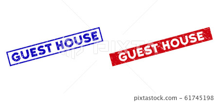 Grunge Guest House Rectangular Stamps - Stock Illustration [61745198 ...