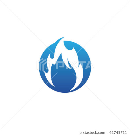 Blue gas Logo Template vector icon Oil, gas and-插圖素材 [61745711] - PIXTA圖庫