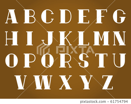 Basic font white - Stock Illustration [61754794] - PIXTA
