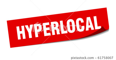 hyperlocal sticker. hyperlocal square sign. - Stock Illustration ...