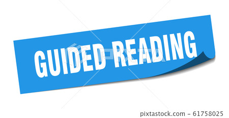 guided reading sticker. guided reading square - Stock Illustration ...