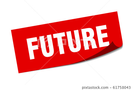 future sticker. future square sign. future. peeler - Stock Illustration ...