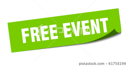 free event sticker. free event square sign. free - Stock Illustration ...