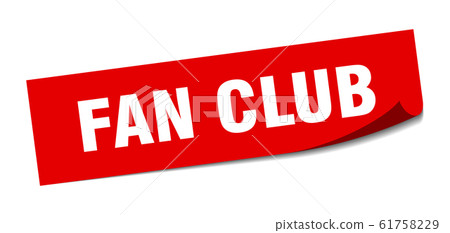 fan club sticker. fan club square sign. fan club. - Stock Illustration ...