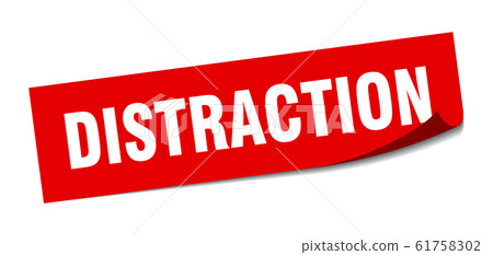 distraction sticker. distraction square sign. - Stock Illustration ...