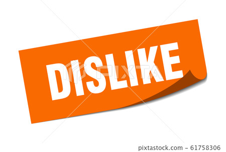 dislike sticker. dislike square sign. dislike. - Stock Illustration ...