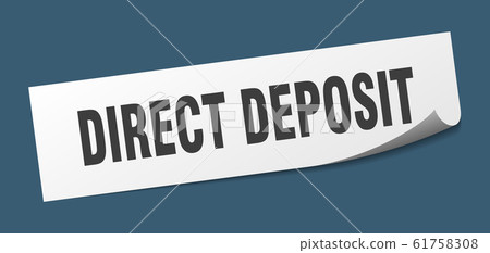 direct deposit sticker. direct deposit square - Stock Illustration ...