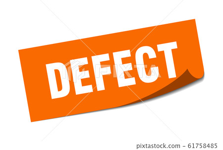 defect sticker. defect square sign. defect. peeler - Stock Illustration ...