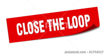 close the loop sticker. close the loop square - Stock Illustration ...