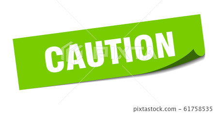 caution sticker. caution square sign. caution. - Stock Illustration ...