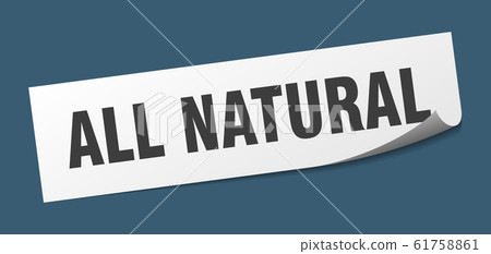 all natural sticker. all natural square sign. all - Stock Illustration ...