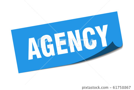 agency sticker. agency square sign. agency. peeler - Stock Illustration ...