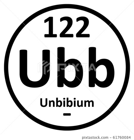 Periodic table element unbinilium icon. - Stock Illustration [61760084 ...