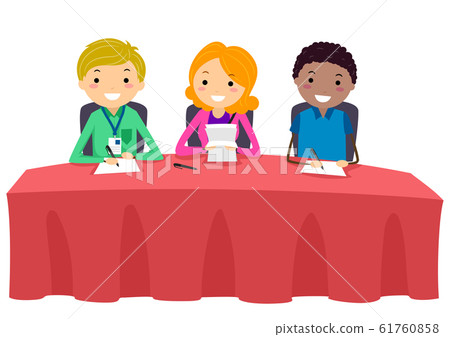 Stickman Parent Teacher School Committee - Stock Illustration [61760858 ...