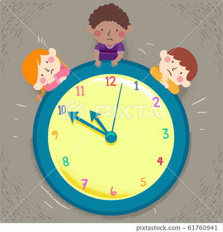 Kids Time Waiting Illustration - Stock Illustration [61760941] - PIXTA