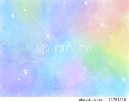 Pastel watercolor universe-background- - Stock Illustration [61761216 ...