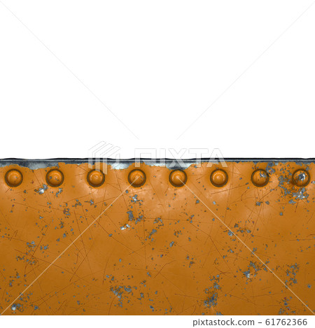 Rusty metal strip with rivets on the center... - Stock Illustration ...
