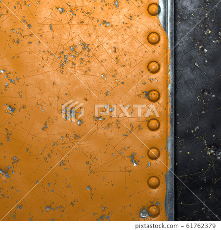 Rusty metal strip with rivets on the left... - Stock Illustration ...