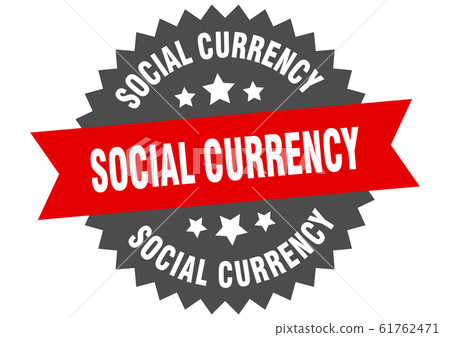 social currency sign. social currency circular - Stock Illustration ...