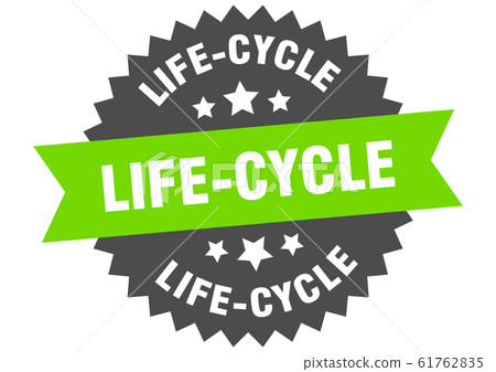 life-cycle sign. life-cycle circular band label. - Stock Illustration ...
