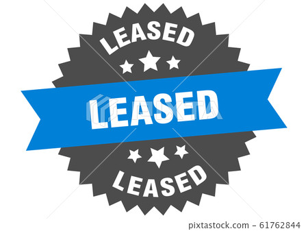 leased sign. leased circular band label. round - Stock Illustration ...