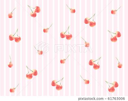 Cherry background stripe pink - Stock Illustration [61763006] - PIXTA