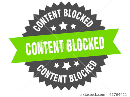 content blocked sign. content blocked circular - Stock Illustration ...
