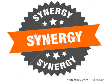 synergy sign. synergy circular band label. round - Stock Illustration ...